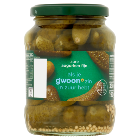 g'woon Zure Augurken Fijn 330 g | Poiesz Supermarkten
